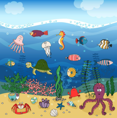 De vissen zwemmen in de zee - Peuterlab en Kleuterlab - De methodiek ...